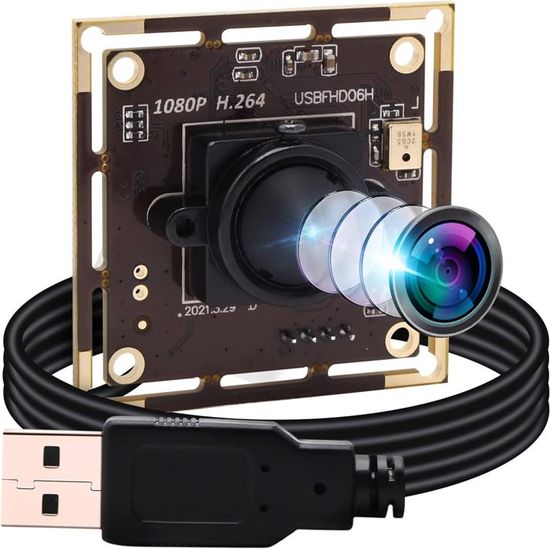 Camera 1080P H.264 Low Light USB Camera Module caméra (objectif 3,7 mm ...