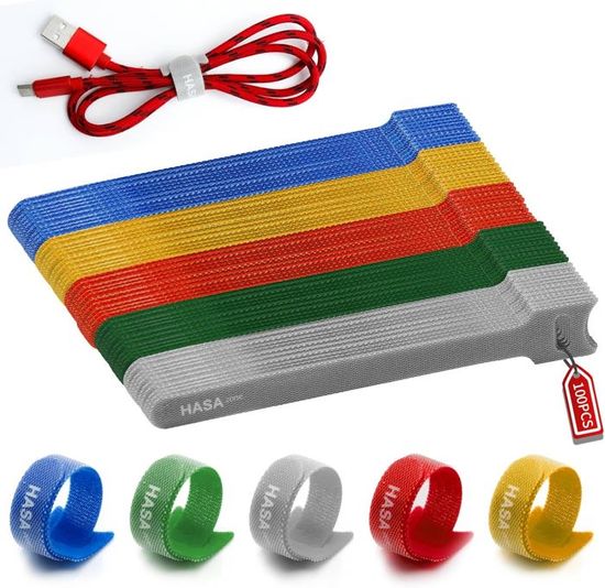 100Pcs Attache Câble De Couleur, Réutilisables Serre Câble 150 Mm X 12 ...