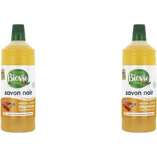 Savon noir liquide, à l'huile de lin 1l (Lot de 2).[G251] - Cdiscount Au quotidien