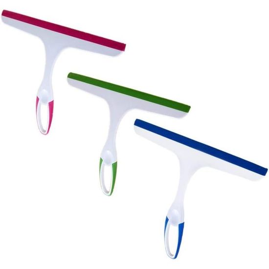 Raclette De Douche,3 Pcs Perçage Raclette Salle De Bains En Caoutchouc ...