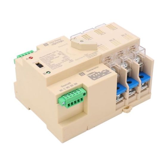 Commutateur de transfert automatique 3P MOTHINESSTO - Modèle W2R 100 - Contact en argent - Coque ...