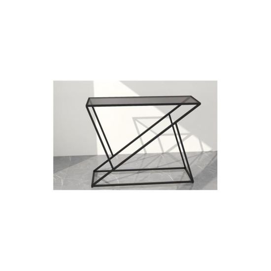 Console geometrique diagonale noire 90cm ART DE FER - Cdiscount Maison