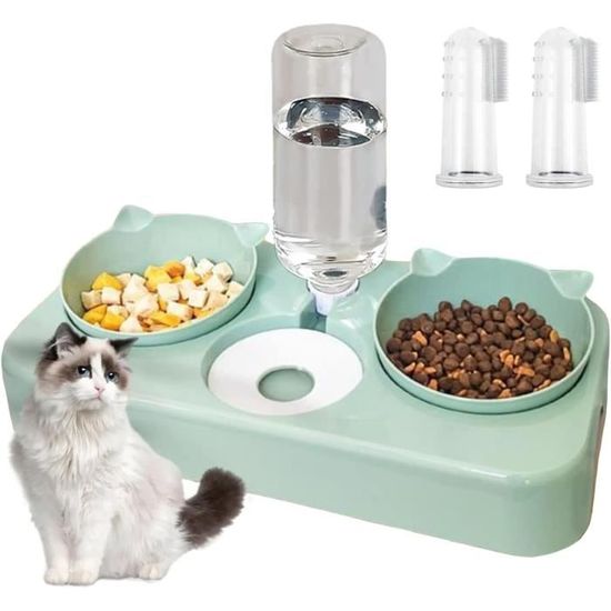 Bol Pour Chat 3 En 1, Mangeoirs Et Abreuvoirs Pour Chats, Gamelle Pour ...