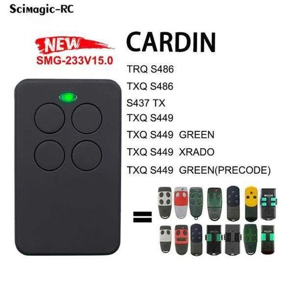 GP14156-Télécommande Cardin S449 ouvre porte de Garage. Code de ...