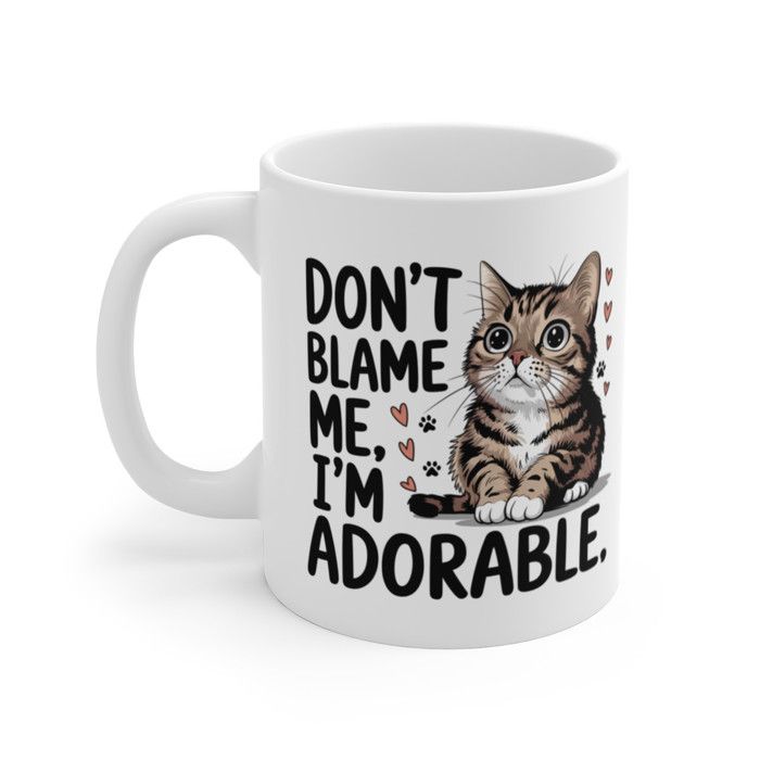 Mug chat mignon adorable don’t blame me humour félin cadeau - Cdiscount ...