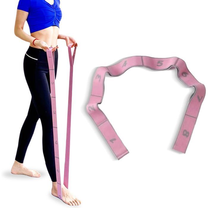Sangle de Yoga, Band D'étirement de Yoga avec 8 Boucles, Ceinture de ...