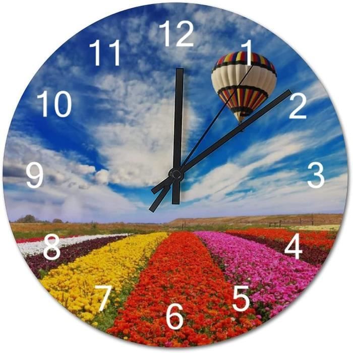 Horloge murale en bois avec deux cornes de vache, horloge murale à ...