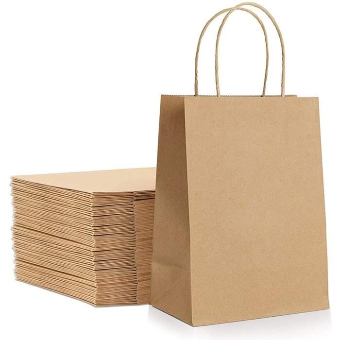 Sacs en papier kraft, sacs en papier avec poignées, sacs en papier ...