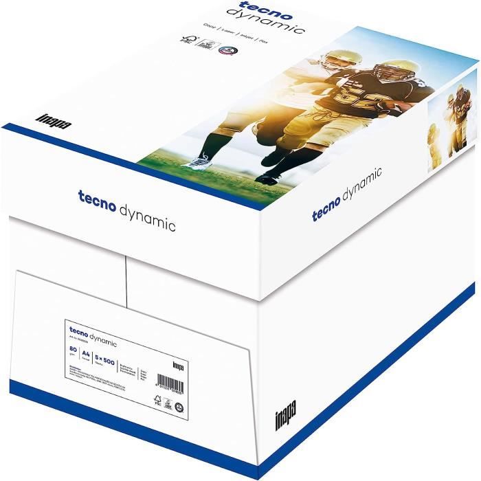 Dynamic Lot De 2 500 Feuilles De Papier Pour Imprimante Blanc 80 G-M² ...