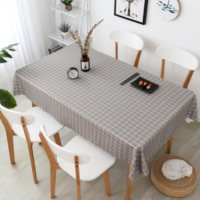Linge de Table,nappe à carreaux imperméable en tissu Polyester ...