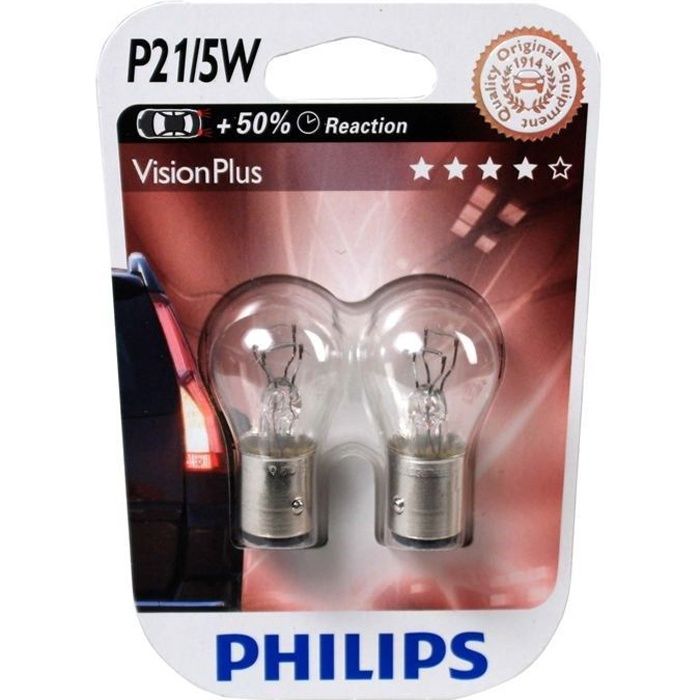 Ampoules Philips P21/5W VisionPlus 12V - Cdiscount Auto