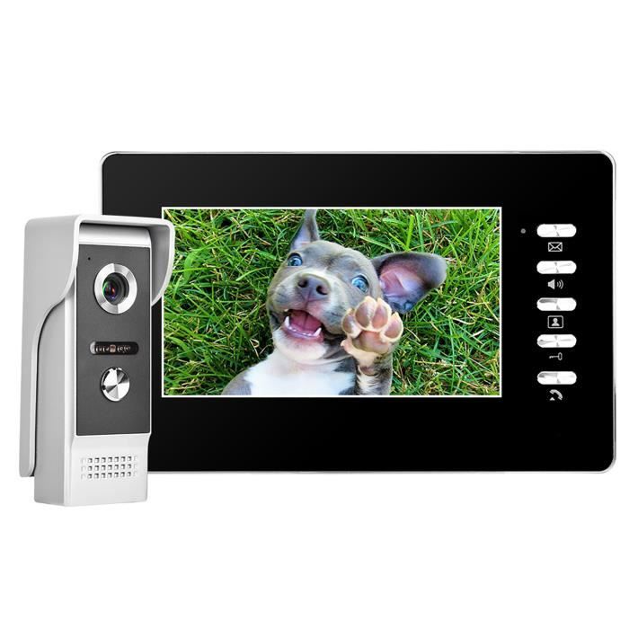 SEC 7inch Wire Visual Doorbell Intercom Video Door Bell Interphone Home ...