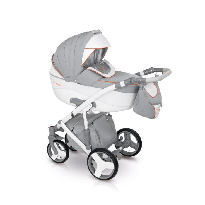 RefAve-0023 - Lux4kids Poussette combinée 3en1 avec Nacelle Matelas ...