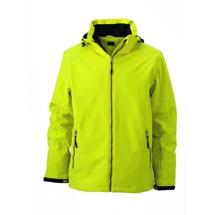 Veste softshell doublée - JN1054 - Jaune - Homme - Sports d hiver - Ski ...