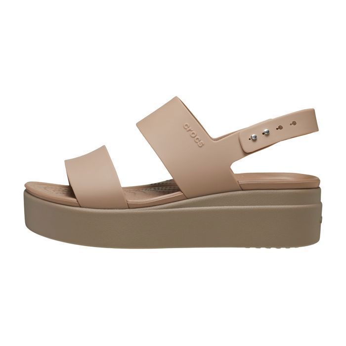 Sandales à bride Crocs Brooklyn low wedge - Latté Latté - Cdiscount ...