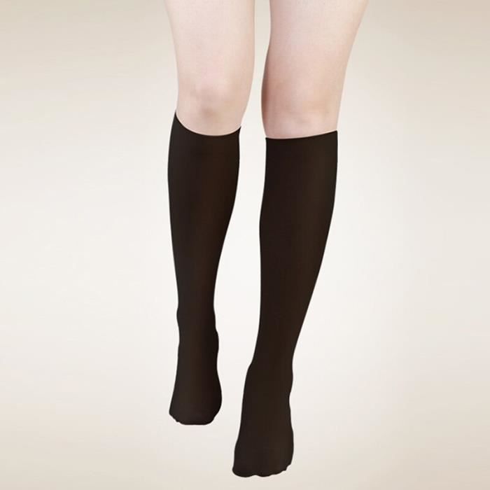 Bas,Chaussettes longues à rayures noires et blanches pour femmes, bas ...