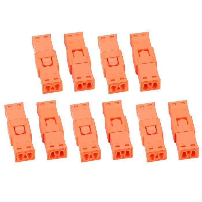 Qiilu Connecteurs de fils OJ-616 10Pcs Connecteurs de Fil OJ-616 Double ...