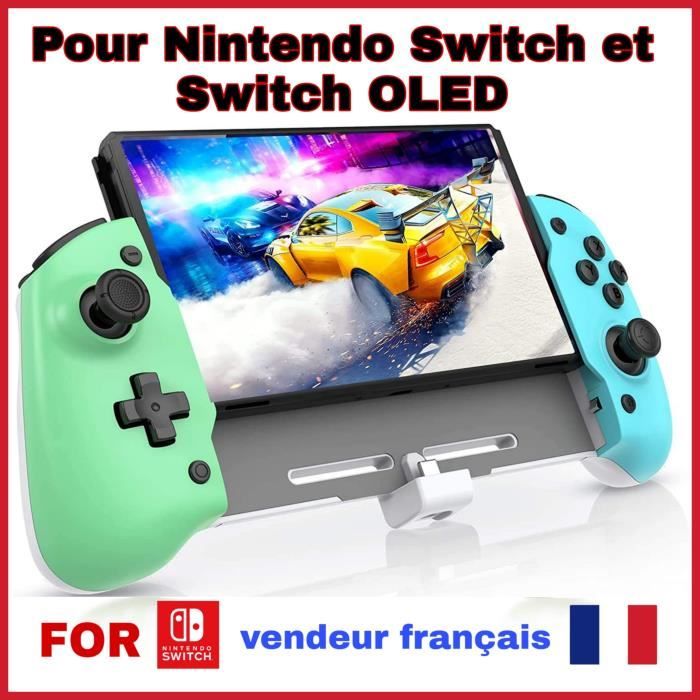 Manette pad 6 axes turbo pour Nintendo Switch Oled /Switch Vert Bleu ...