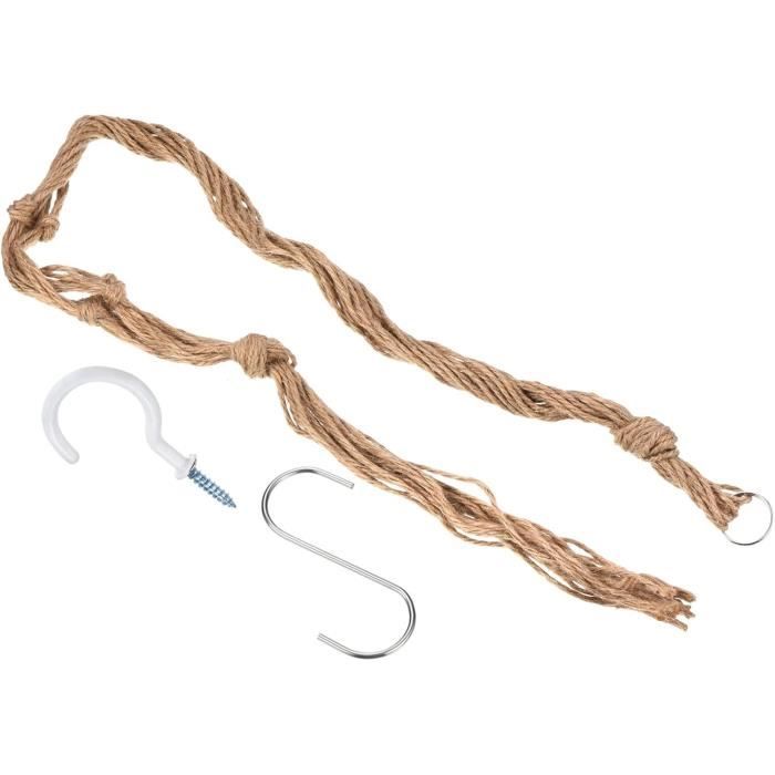 Macramé Suspendu Jardinière, 1 Ensemble 41,3" Intérieur Fleur Pot ...