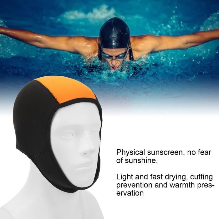 Bonnet de bain - VGEBY - Thermique en néoprène - Confortable - Résistant à l'usure - Protection ...