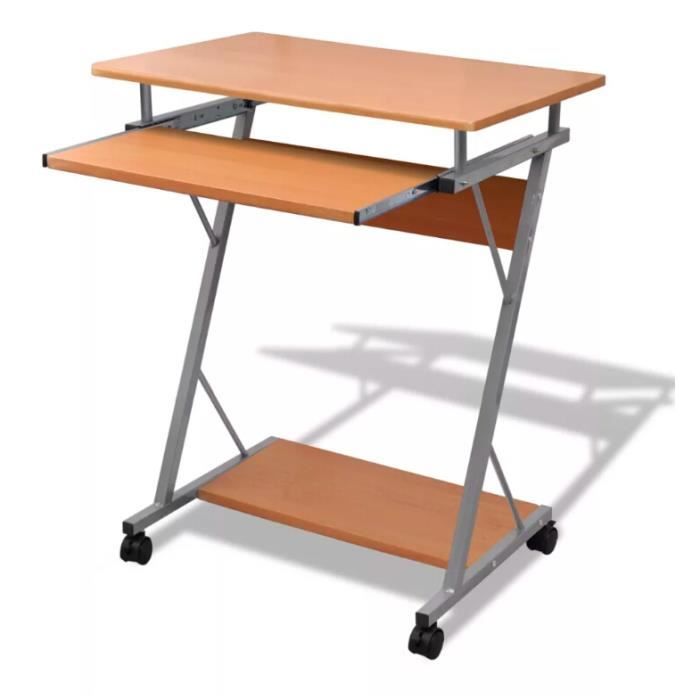 Bureau Informatique/Table Informatique Roulant Bureau d'ordinateur ...