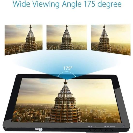 Eyoyo Moniteur 15 Pouces Ecran TFT LED 43 Ultra-Mince Moniteur Video HD ...