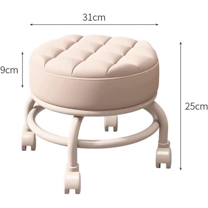 Tabouret Bas Roulant avec roulettes - WEYE - Repose-Pieds - Multicolore ...