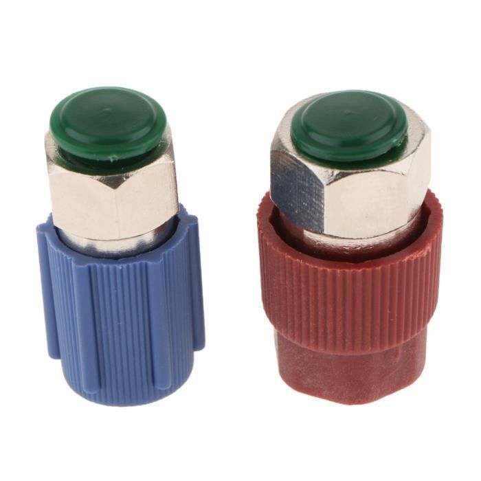 Jeu de 2 Adaptateurs de Port de Charge A / C 1 / 4SAE Hi / Low Retrofit ...