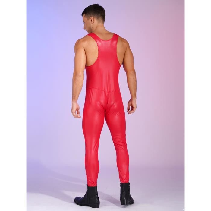 IEFIEL Combinaison sans Manches Homme Sexy Bodystocking Body Ouverte ...