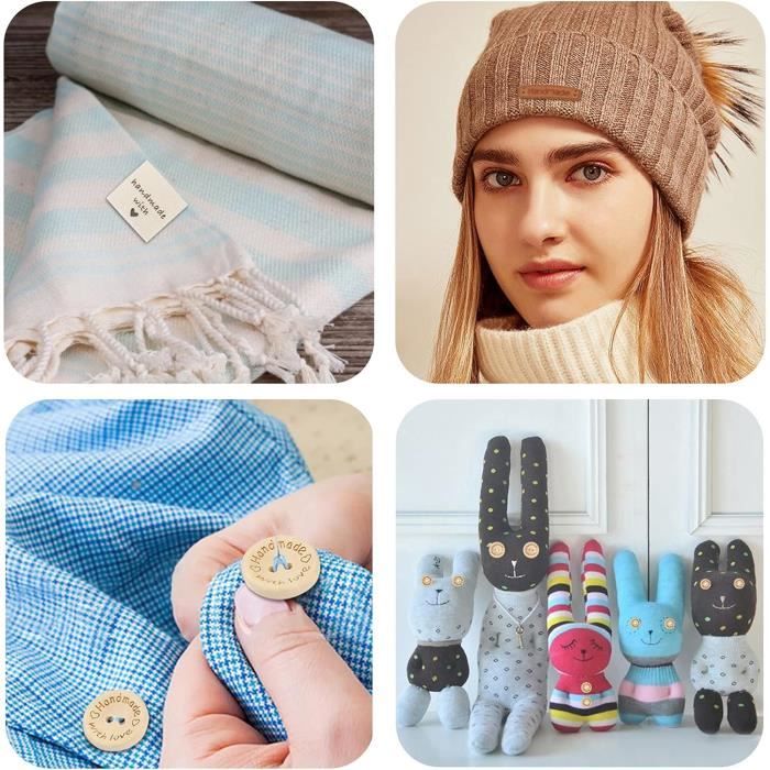 Étiquette Coudre Fait À La Main, 350 Pièces Étiquette En Cuir Etiquette ...