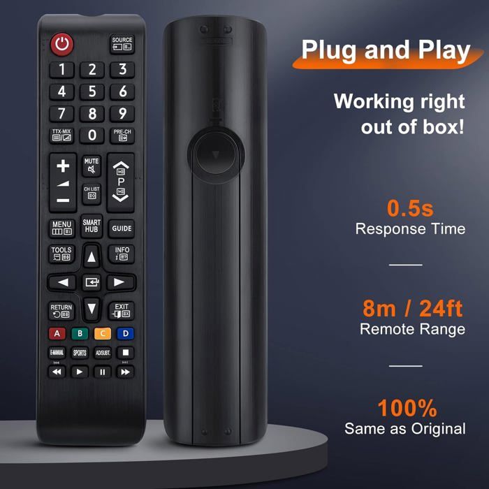 Bn59-01199G Télécommande De Rechange Pour Tv Samsung Uhd Crystal Ultra Hd Hdr Neo Qled 4K/8K ...