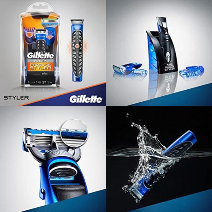 Gillette Men Razor - Gillette Fusion Proglide Styler 3 En 1 Pour Hommes ...