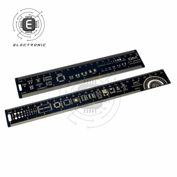3 en 1 - Aideepen 3 types règle PCB outil de mesure multifonctionnel ...