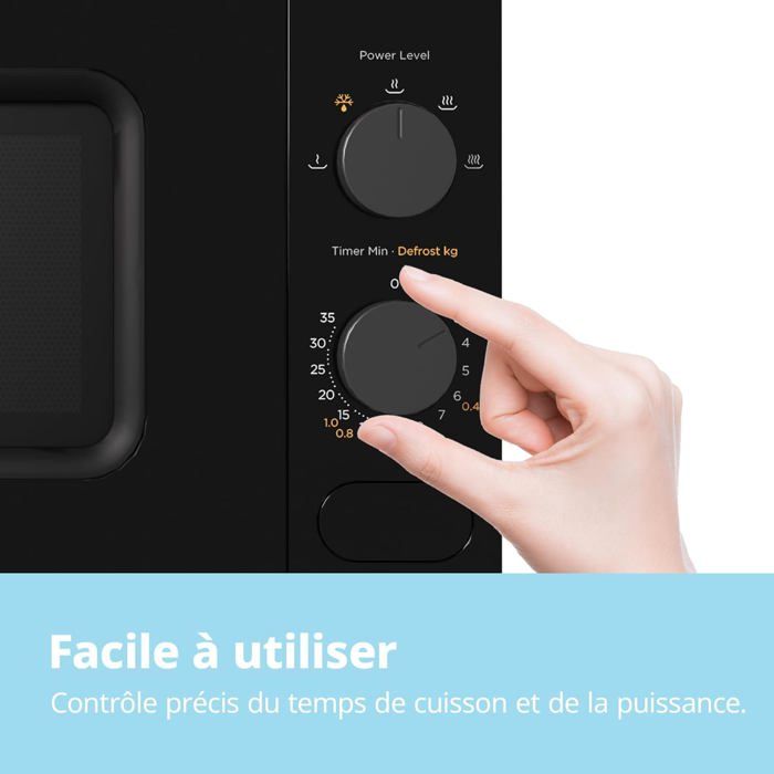 Four micro-ondes compact - WOOPSO - 20 litres - 700 W - Noir - 33 ...