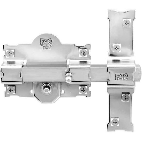 Targette - 1051d101n - Pêne Plat - Acier - Clé Extérieure - Bouton ...