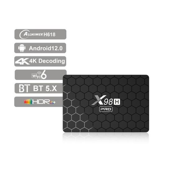 Boîtier TV Android - LPNOVE - X98H Pro - 4 Go RAM - 32 Go ROM - 6K/4K HDR - Cdiscount TV Son Photo