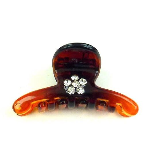 Pince crabe cheveux strass - écaille marron - RC003188 - Cdiscount Au ...