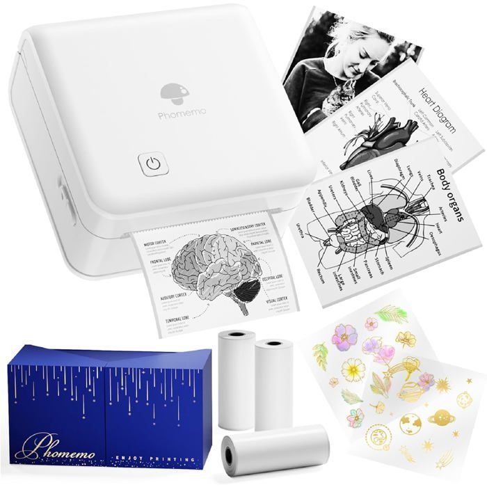 Phomemo Mini Printer - P2S 300 dpi Portable Thermal Photo Printer ...