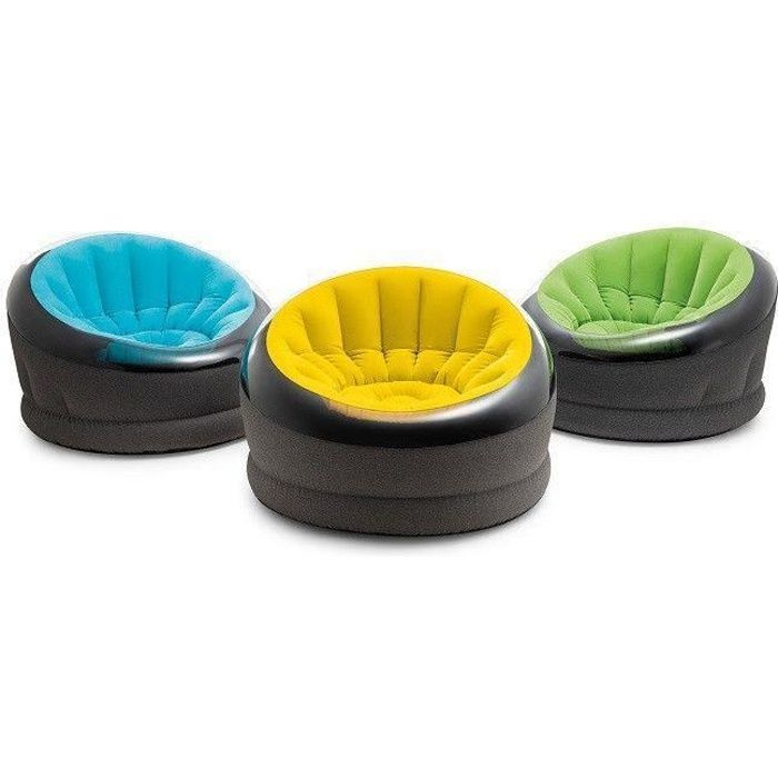 Fauteuil gonflable - Intex Jazzy - Jaune - 1 personne - Extérieur ...