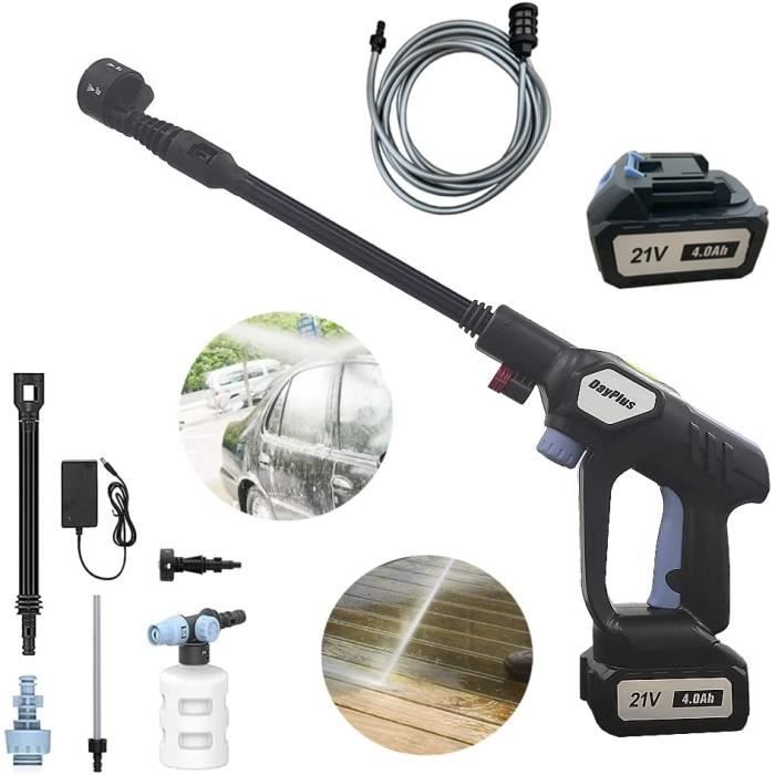 LIWI-Nettoyeur Haute Pression sans Fil avec Batterie 4,0Ah, Buse 6 en 1 ...