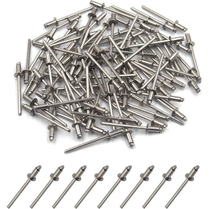 GOEBEL® - Lot de 1000 rivets pop en aluminium-acier 4,0 x 6,0 mm ...