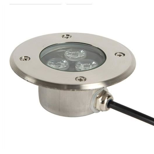 Spot Encastrable LED Exterieur 3W IP68 Étanche Corps en Acier ...