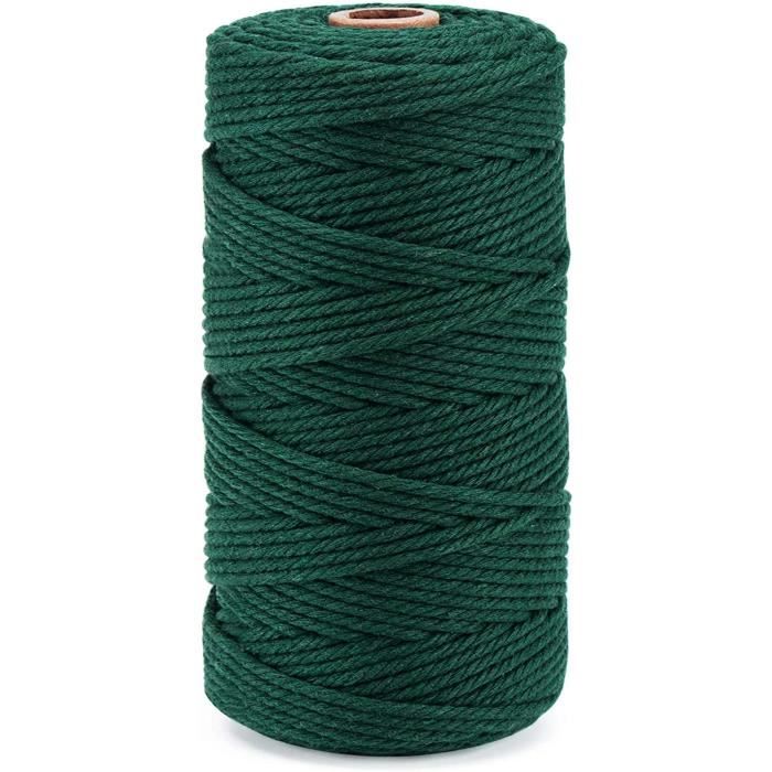 Corde Macramé 3mm x 100m 100% Coton Fil Macramé Ficelle Cordelette ...