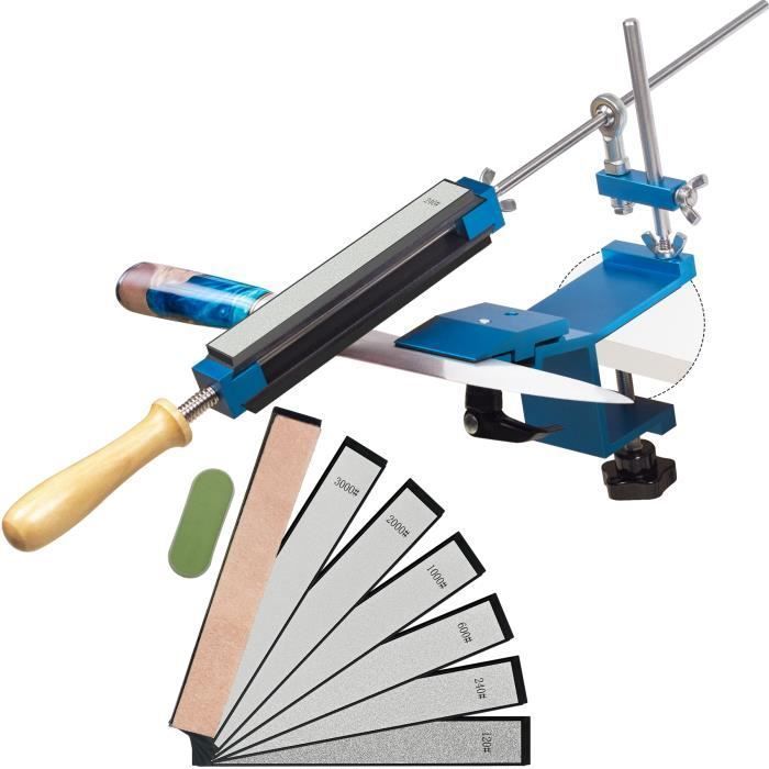 CWOVRS Aiguiseur de Couteaux Professionnel, Système d'Affûtage de Couteaux à Angle Fixe 6 ...