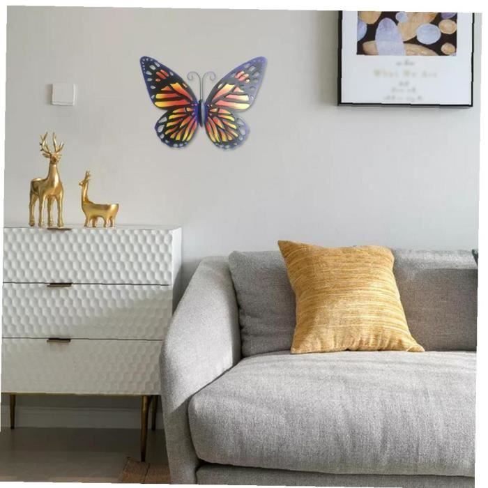 Mur sculpture décoration papillon de la chambre à coucher fer métal art ...