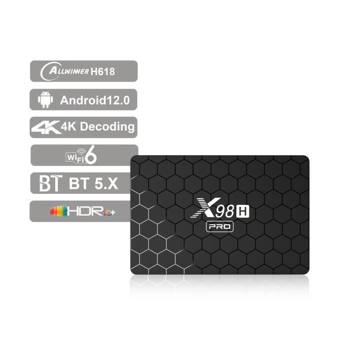 Boîtier TV Android - LPNOVE - X98H Pro - 4 Go RAM - 32 Go ROM - 6K/4K HDR - Cdiscount TV Son Photo