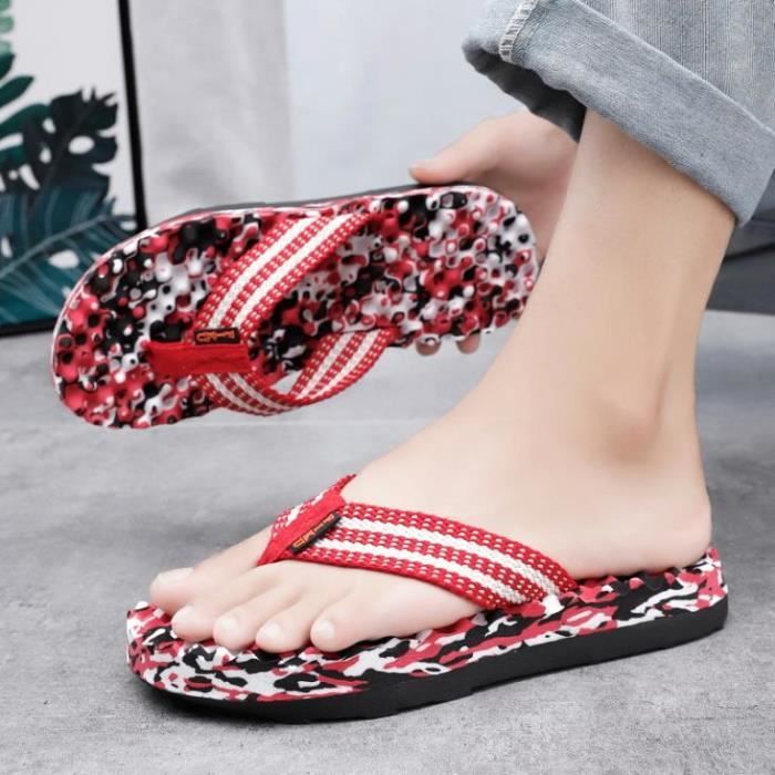 Tong Homme - Plage Poids Léger Antidérapant ete - rouge KJEHOME HAIKEYI ...