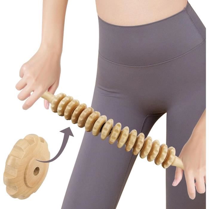 Rouleau De Massage En Bois Pour Fascia Gua Sha, Relaxation Musculaire ...
