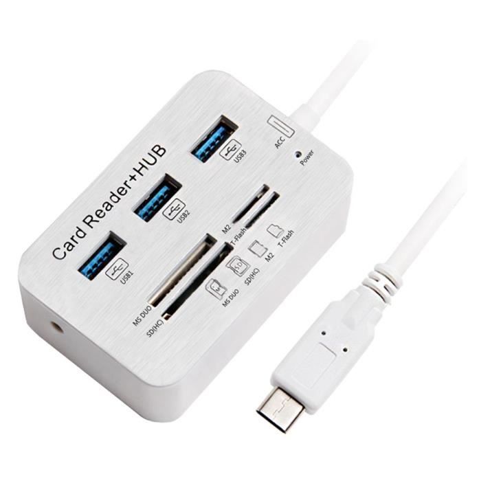 Mini USB C Hubs 3.0 multifonction USB Type-C avec 3 ports SD - TF ...