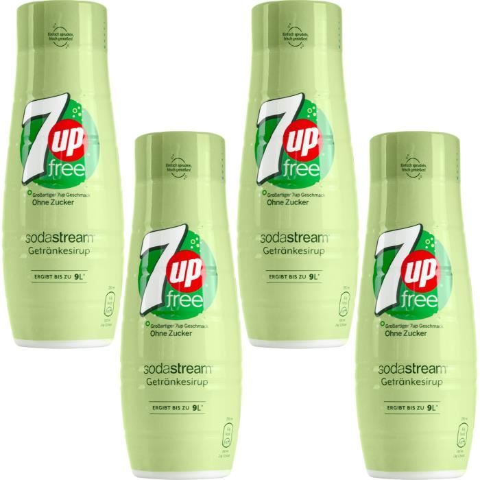 Sirop concentré boisson gazeuse - 7UP - Zero Sugar - Pack 4x440ml ...
